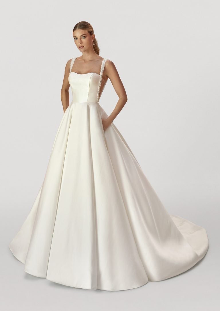 Timeless Ball Gown With Beaded Straps | Kleinfeld Bridal