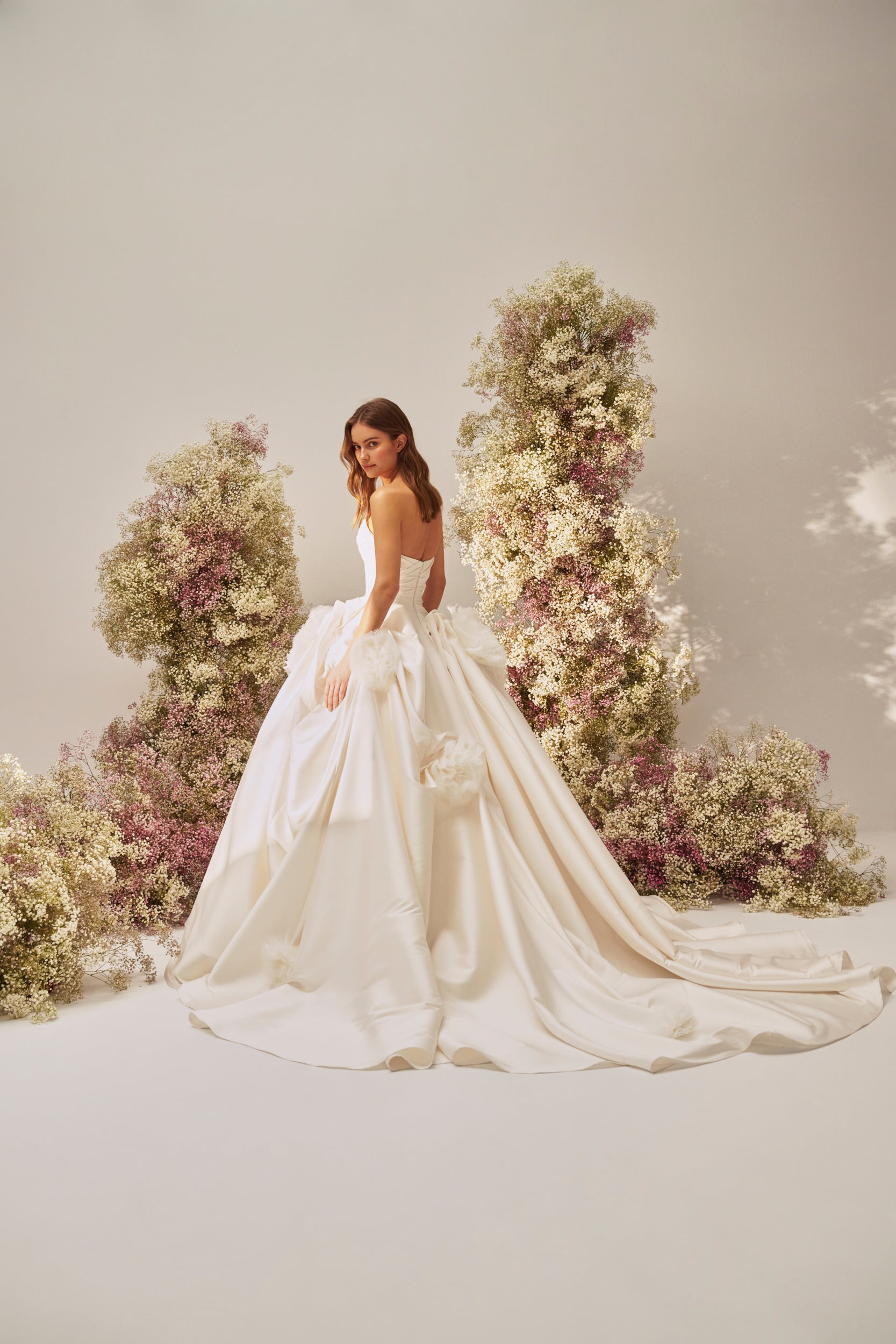 Structural Ball Gown With Rosettes | Kleinfeld Bridal