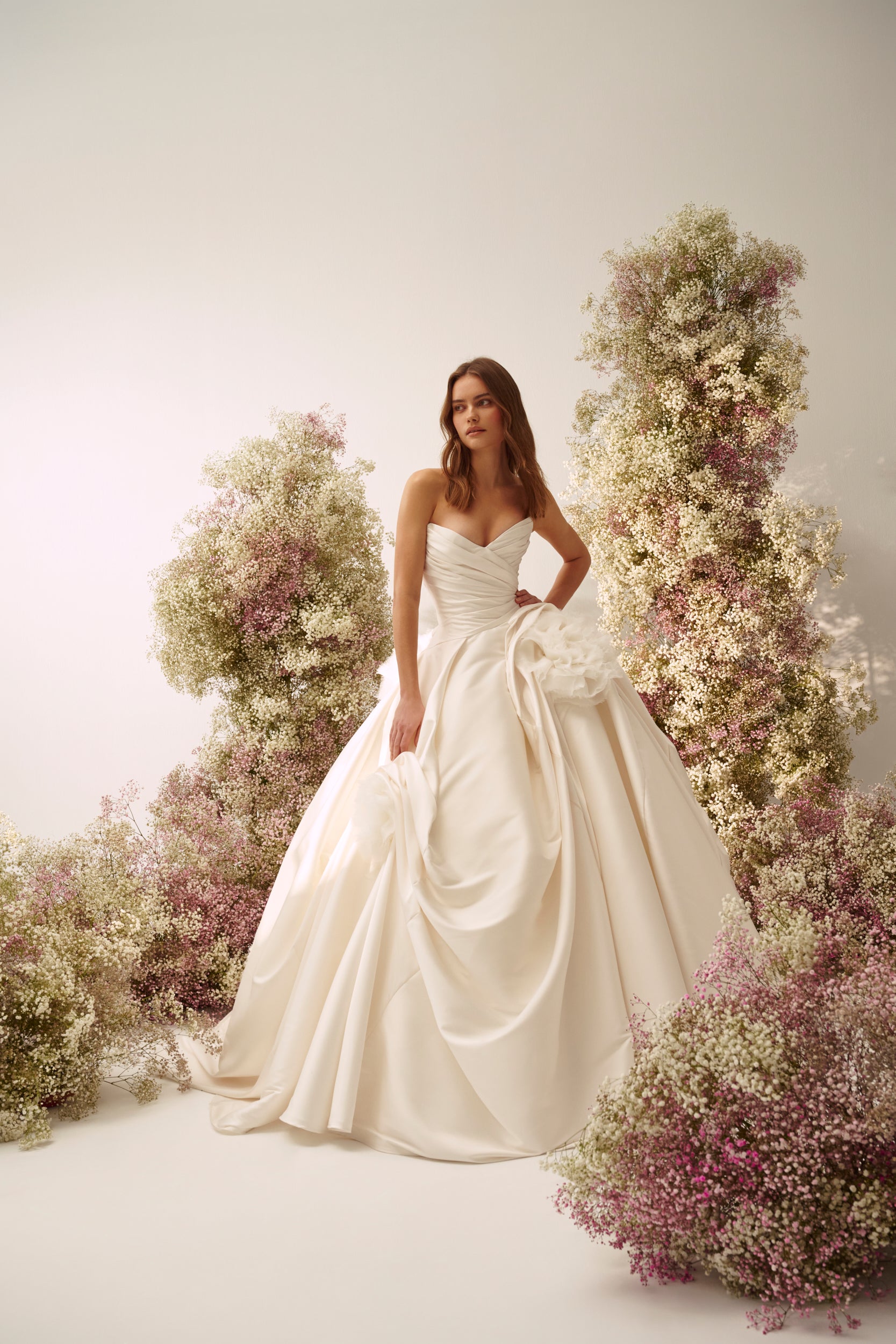 Structural Ball Gown With Rosettes | Kleinfeld Bridal