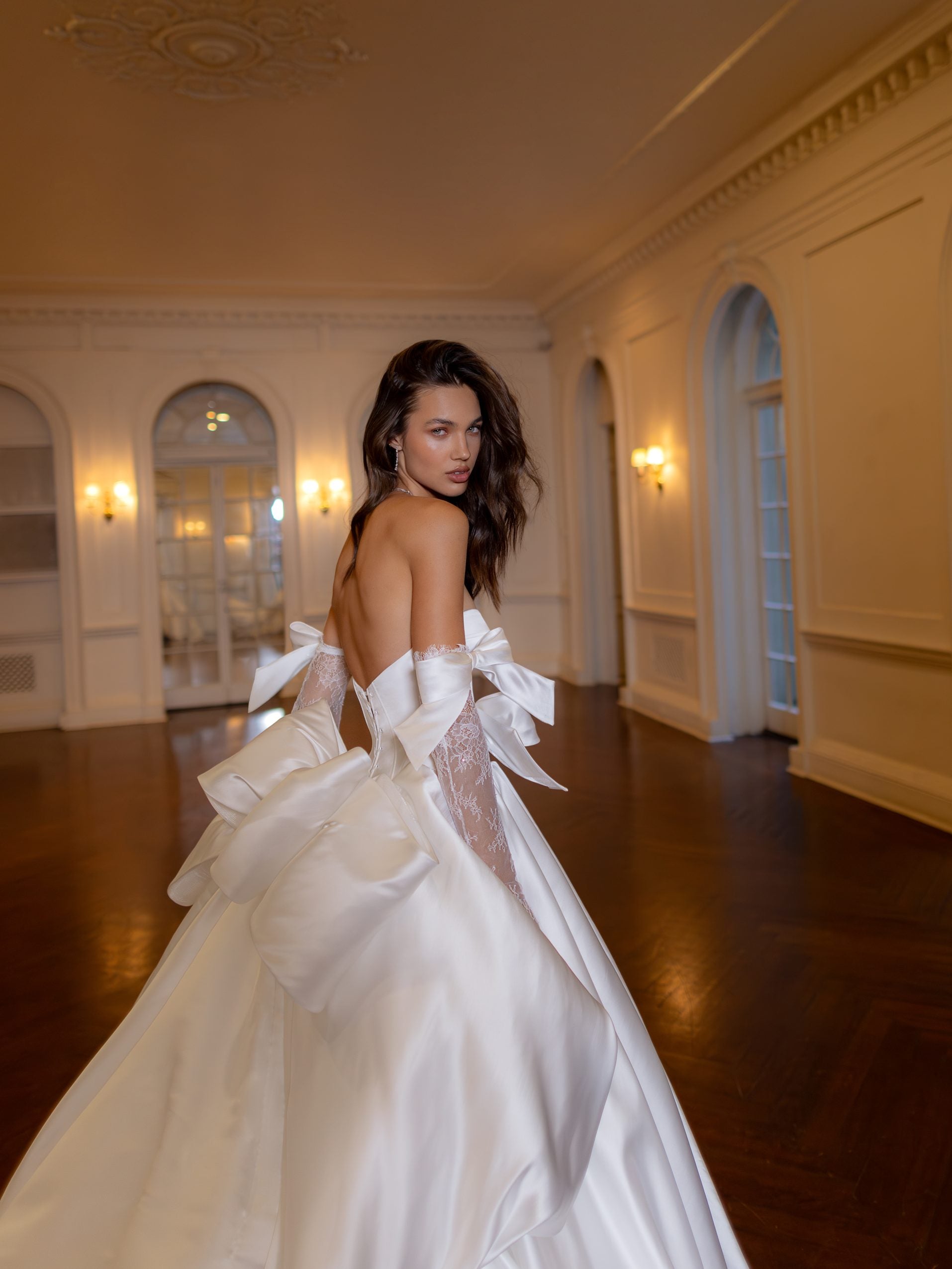 Chic Basque-Waist Satin Ball Gown | Kleinfeld Bridal