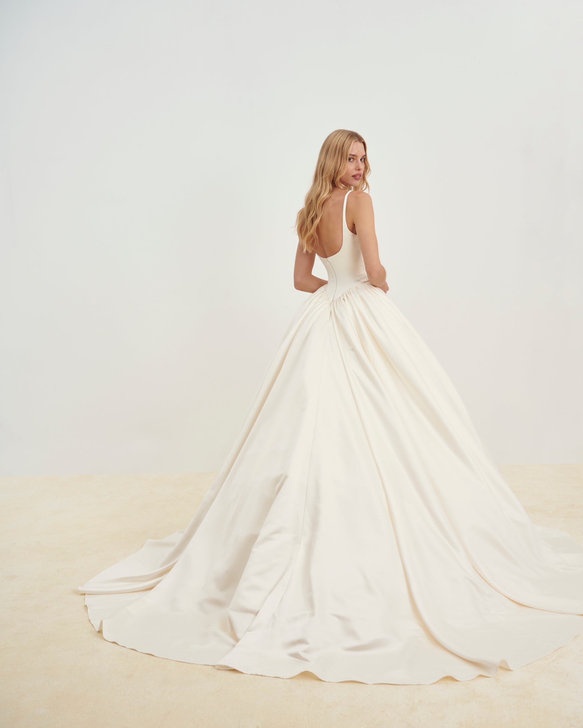 Plus Size Basque-Waist Satin Ball Gown | Kleinfeld Bridal