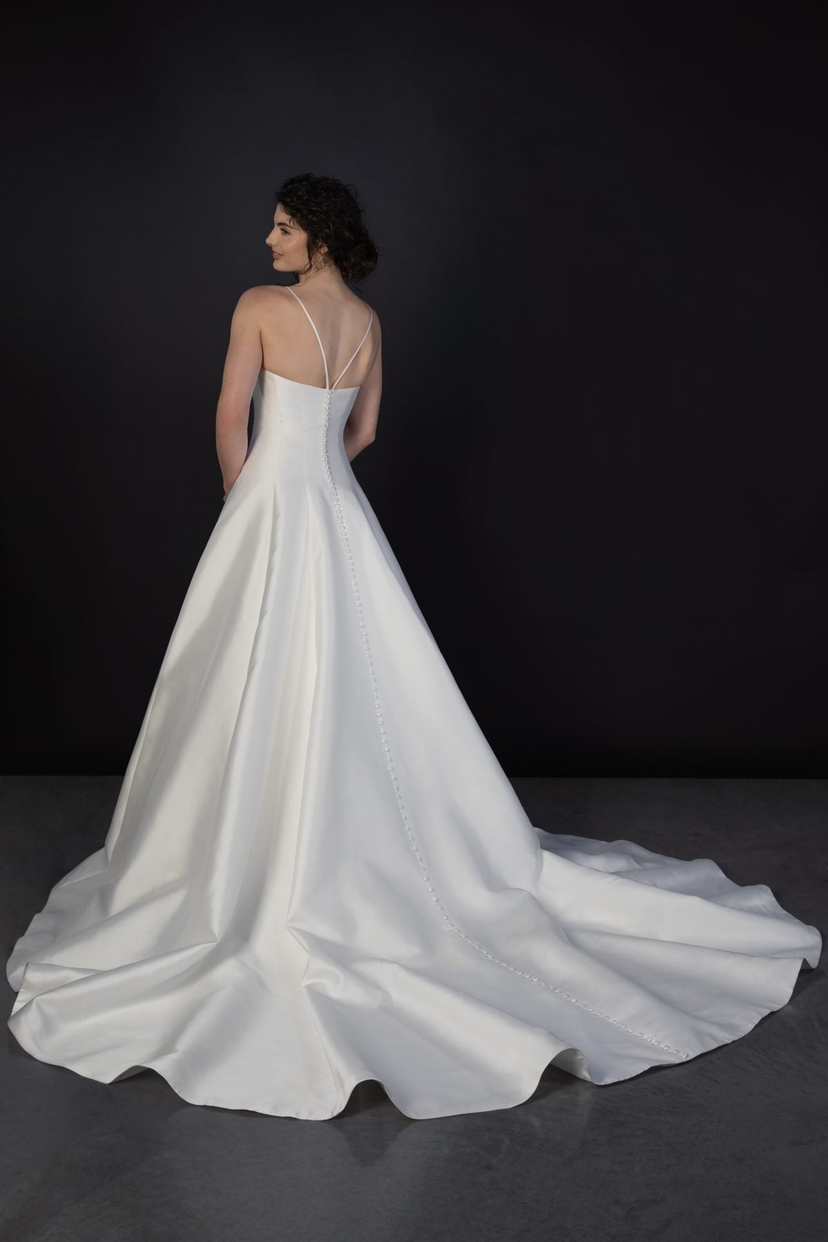 Classic And Elegant Silk A-Line Wedding Dress With Detachable Topper ...