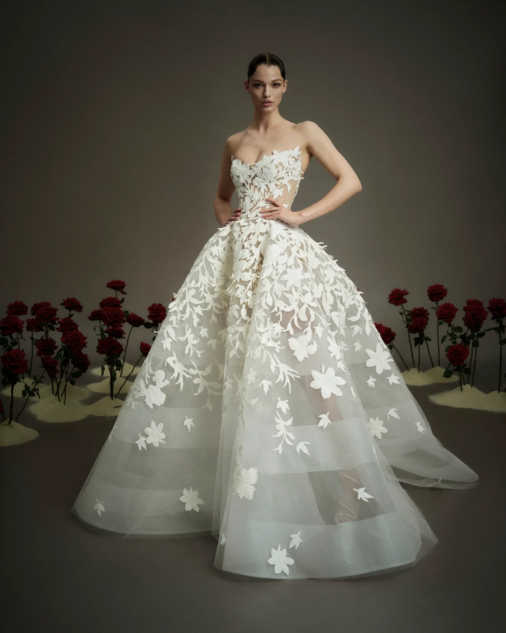 Unique And Romantic Hand-Cut Floral Ball Gown | Kleinfeld Bridal