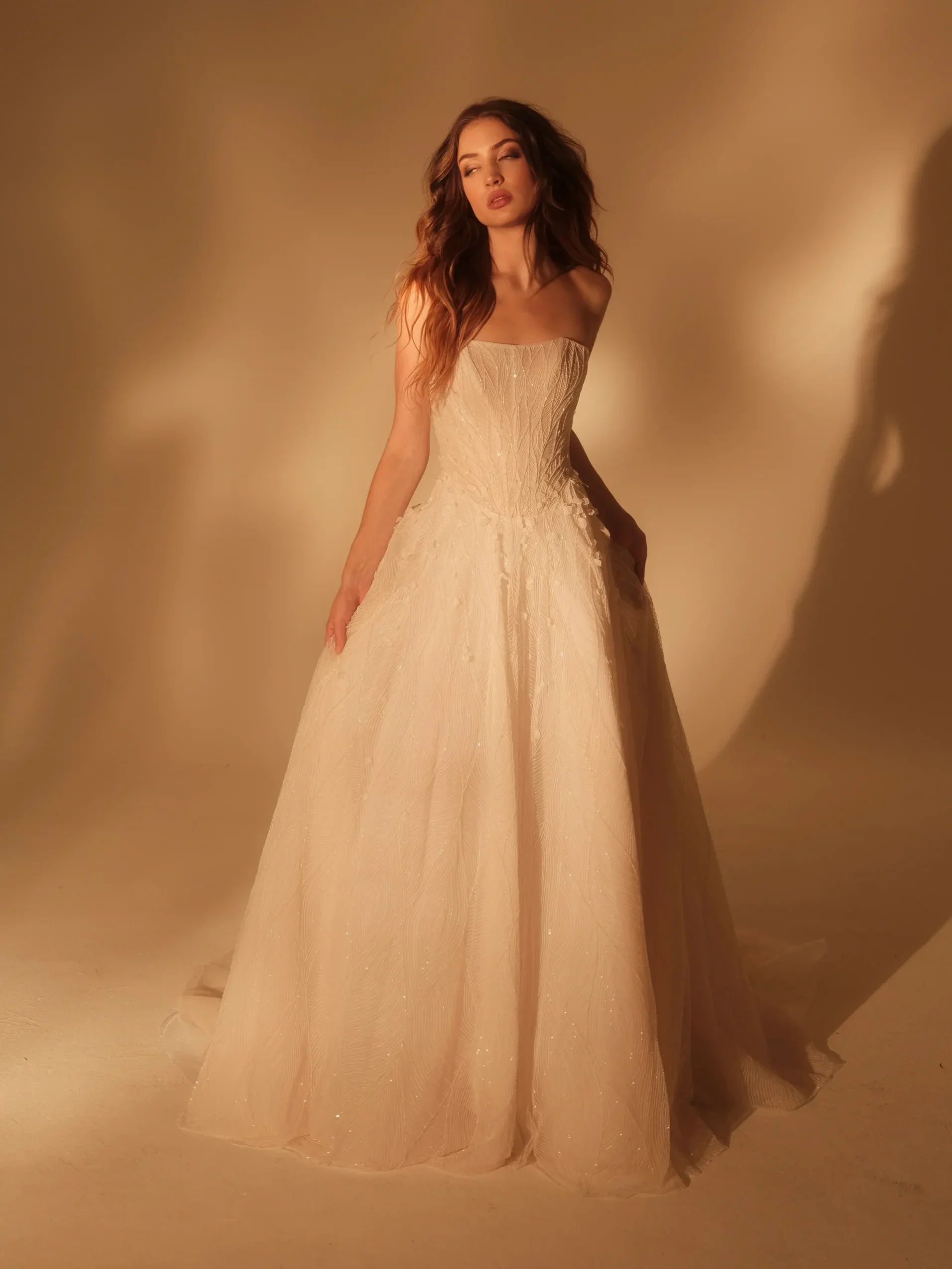 Ethereal And Romantic Embellished Tulle A-Line Wedding Dress ...